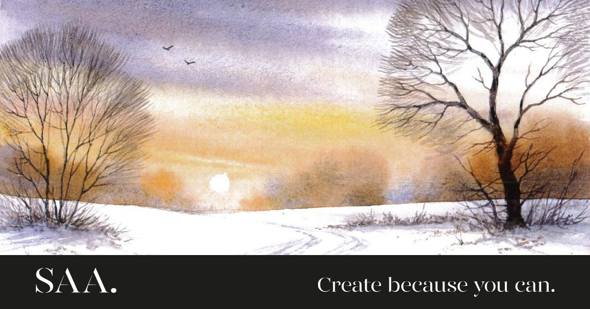 How to Paint a Sunset on Snow in Watercolour with Jeremy Ford - SAA