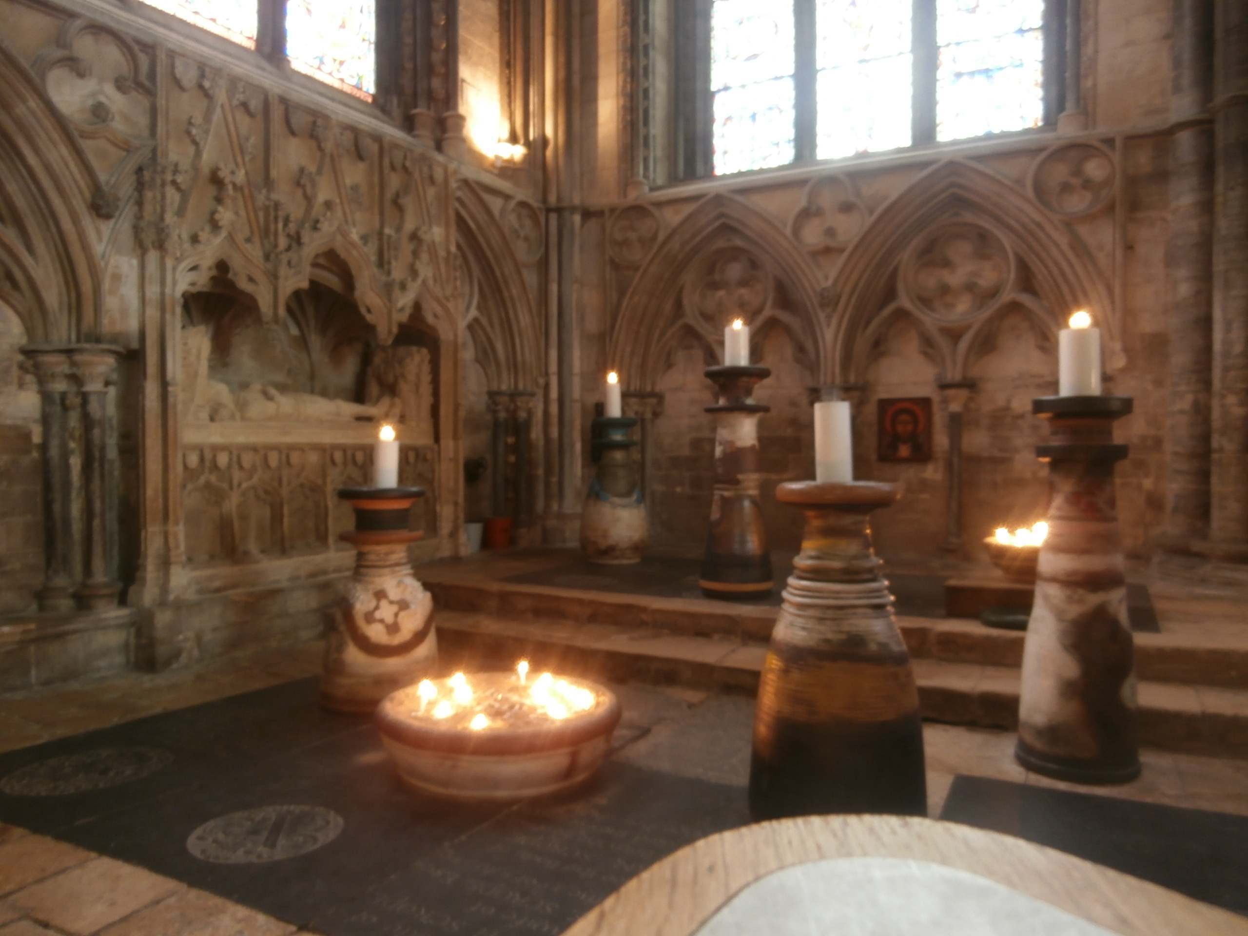 Cecilia Payne - A quiet area inside Lincoln Cathedral - SAA