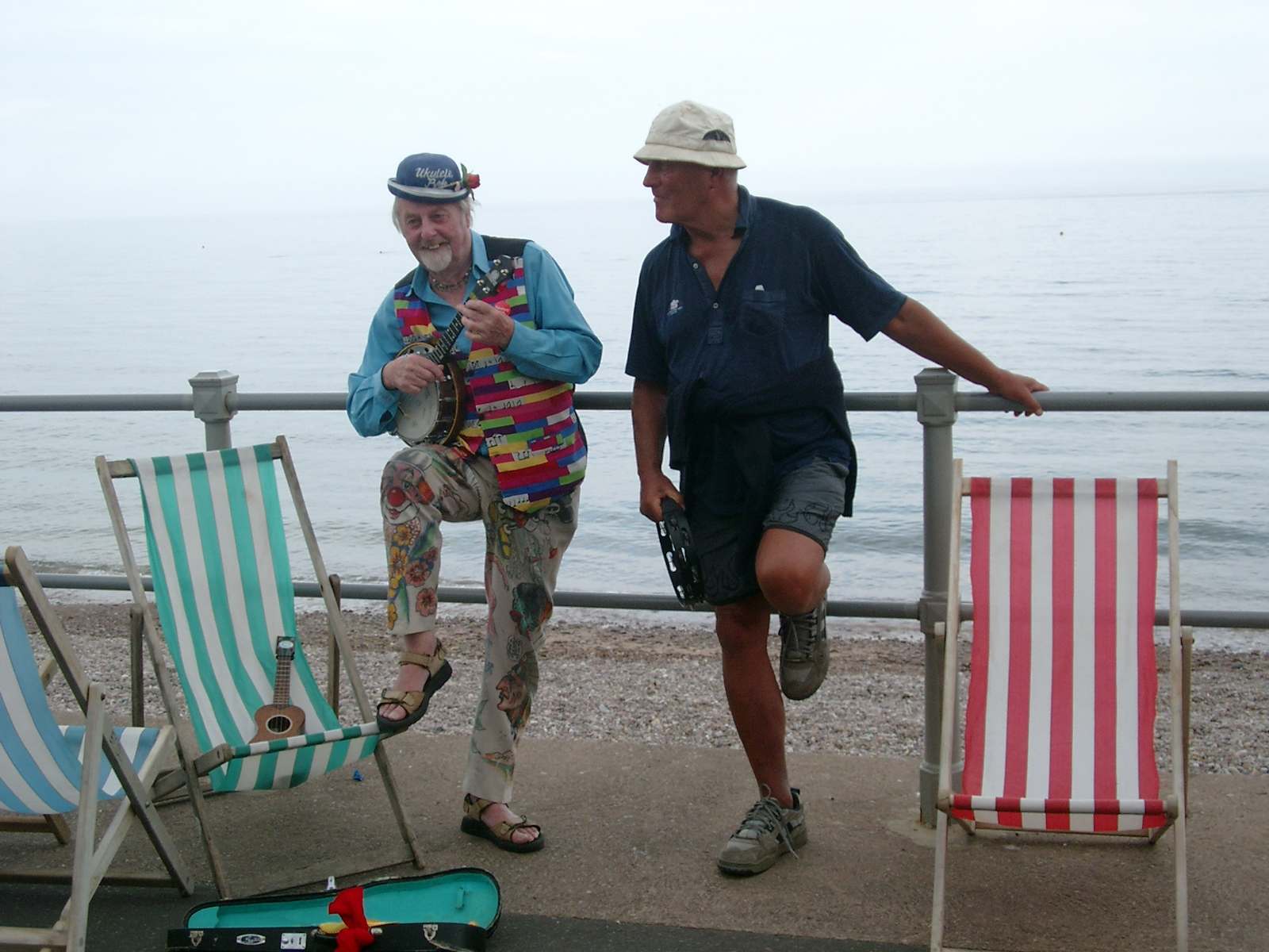 Janice Faulkner - Busking at Sidmouth Devon - SAA