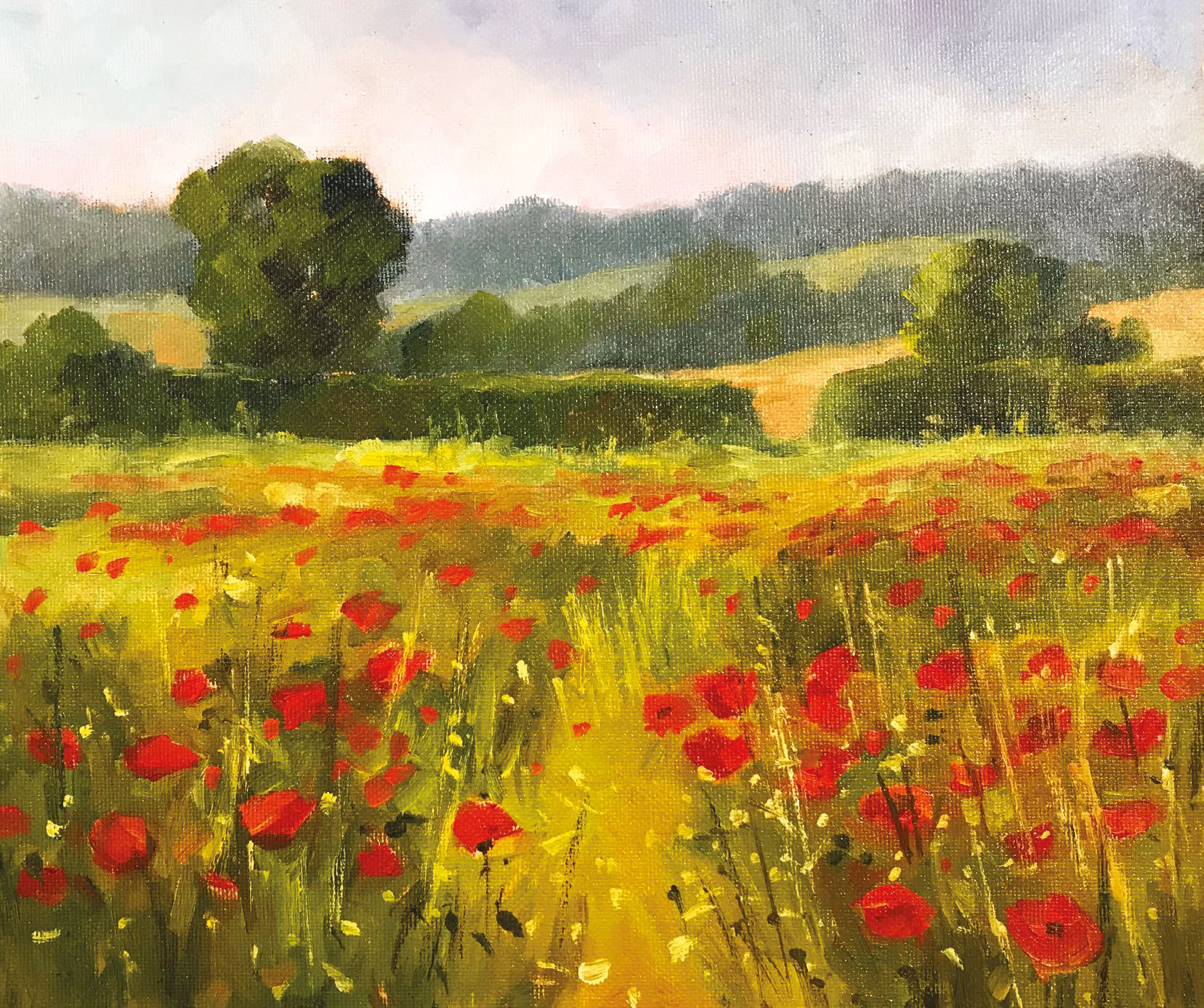 Beginner Oil Painting Tutorial: Create a Poppy Field | Sue Williams - SAA