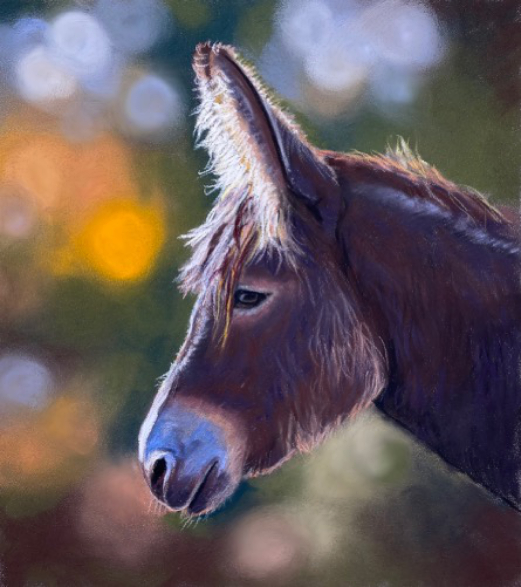 Backlit Pastel Painting Tutorial: Donkey | Teresa Seals - SAA